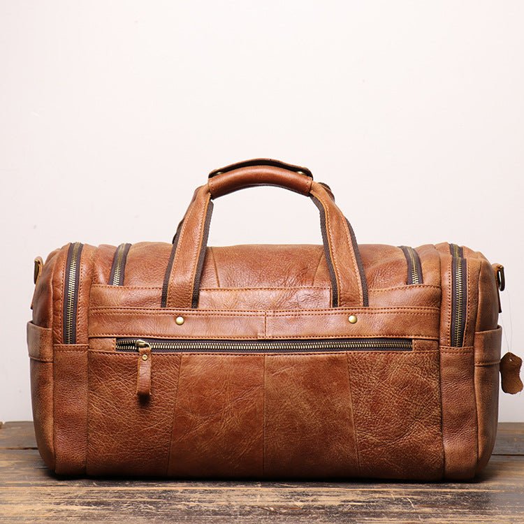 Leather Men Duffle Bag with Multiple Pockets丨Neouo