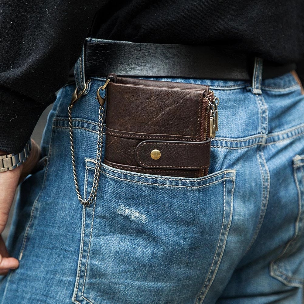 Genuine Leather Short Men's Wallet Money Purses丨Neouo